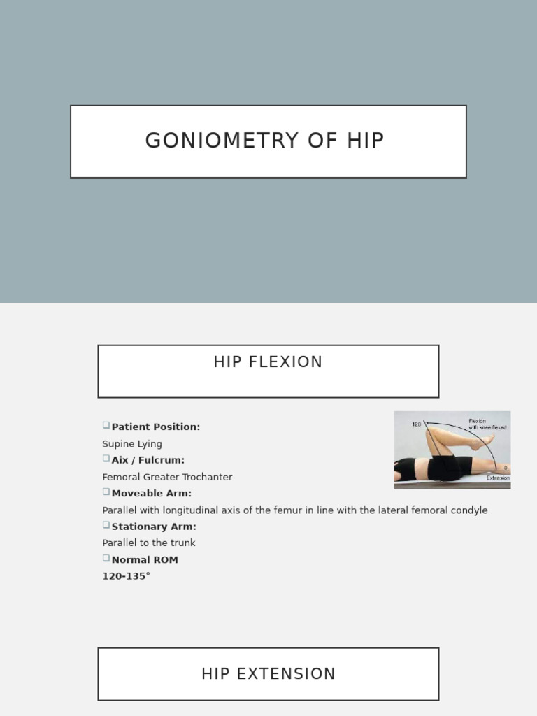 Goniometry of hip | PDF