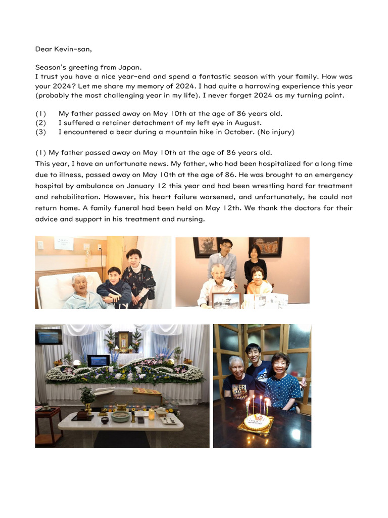 Dear Kevin-San (20241215) | PDF