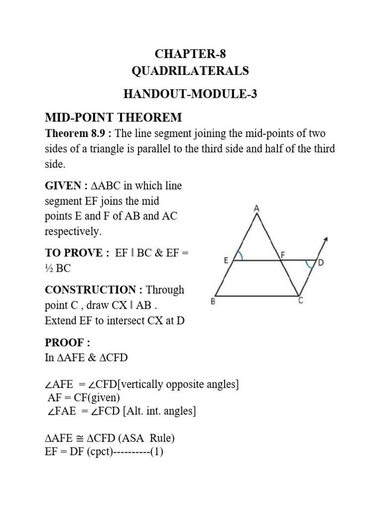 Quadrilaterals Handout Module-3 | PDF
