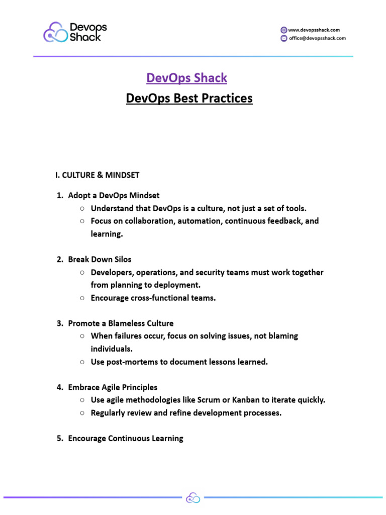 DevOps Shack - DevOps Best Practices | PDF | Cloud Computing | Computer Security
