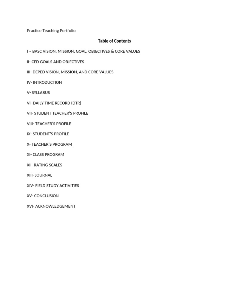 Practicum Portfolio Pdf Learning Intelligence