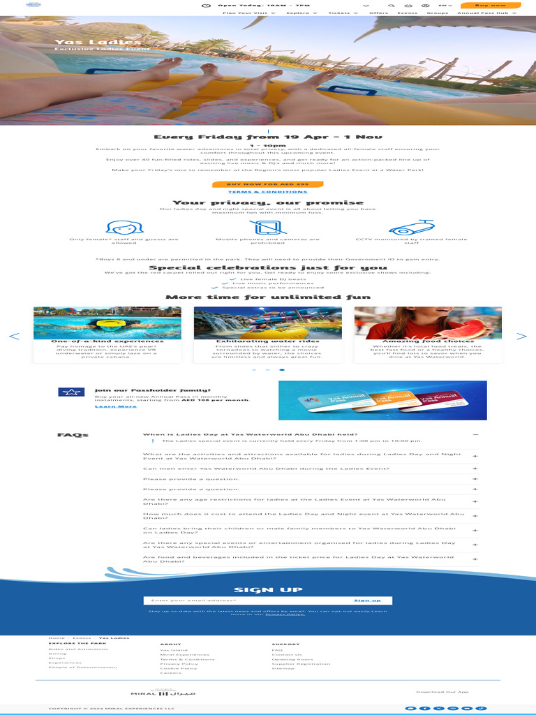 Yas Ladies - Yas Waterworld | PDF