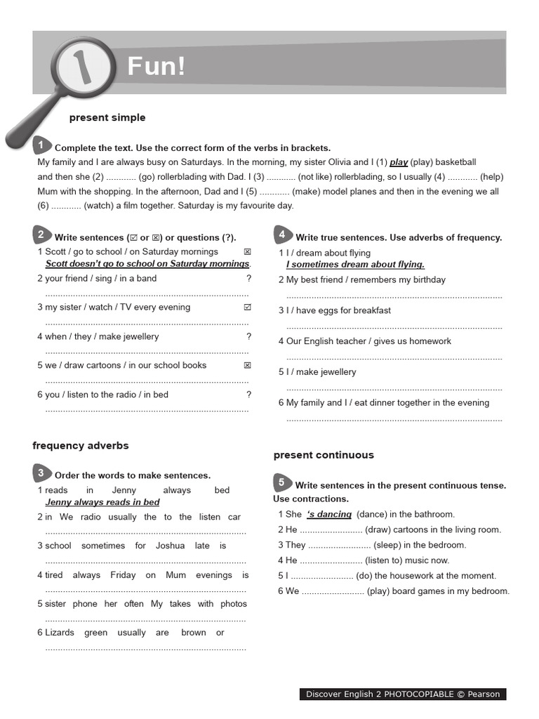 Discover_English_2_worksheet | PDF