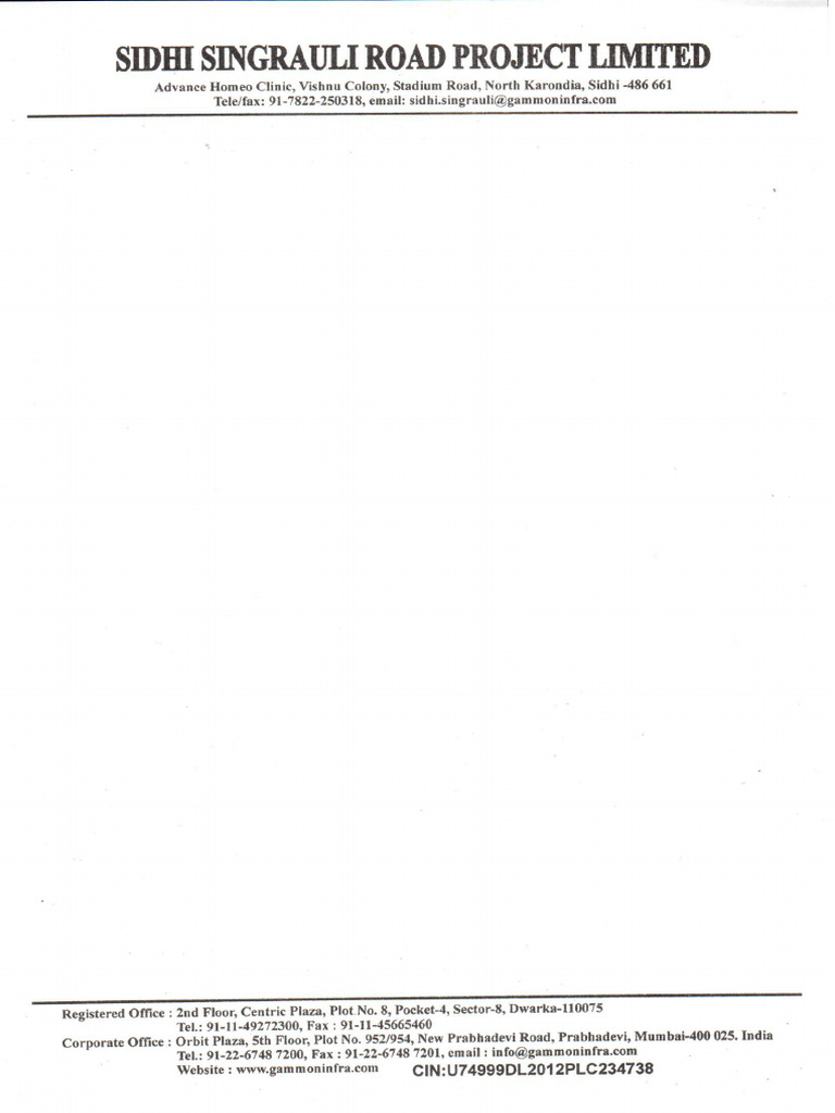 10 SSRPL Letter Head | PDF