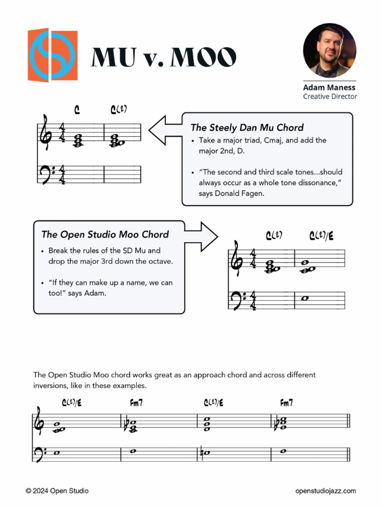 Moo v. Mu Chord Guide - Adam Maness | PDF