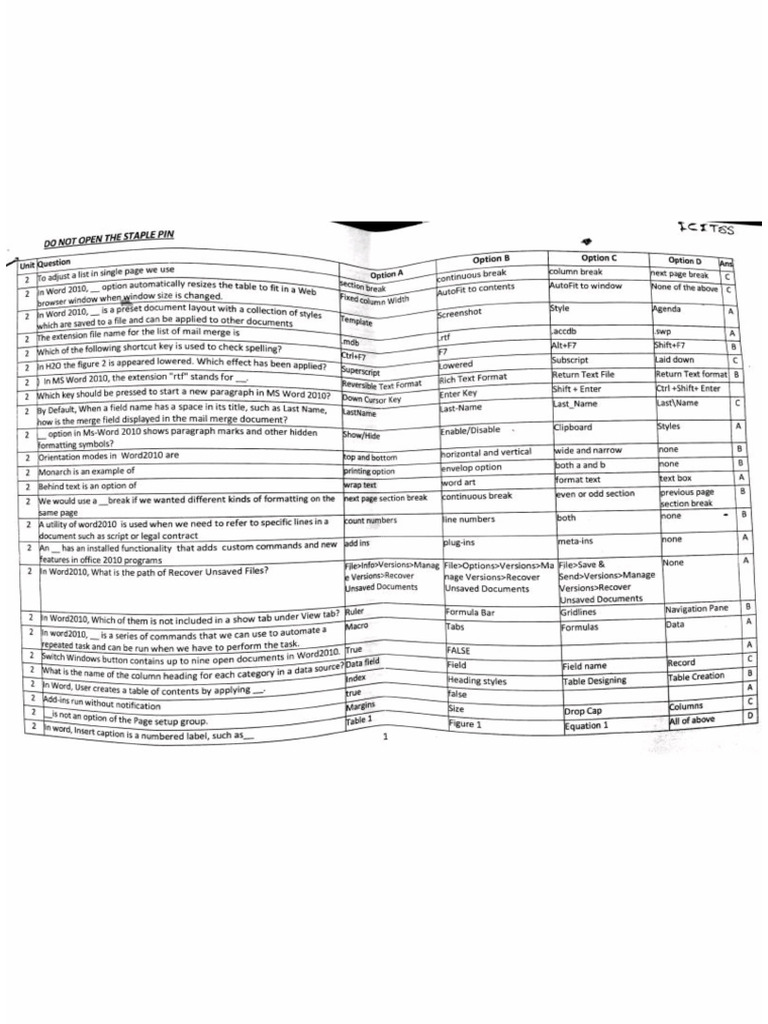 ITT Question Set 2 | PDF