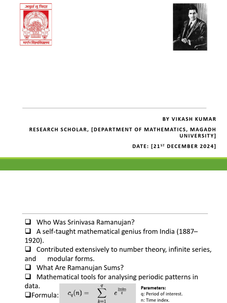 Ramanujan_Sums_in_ML_Final | PDF | Machine Learning | Time Series