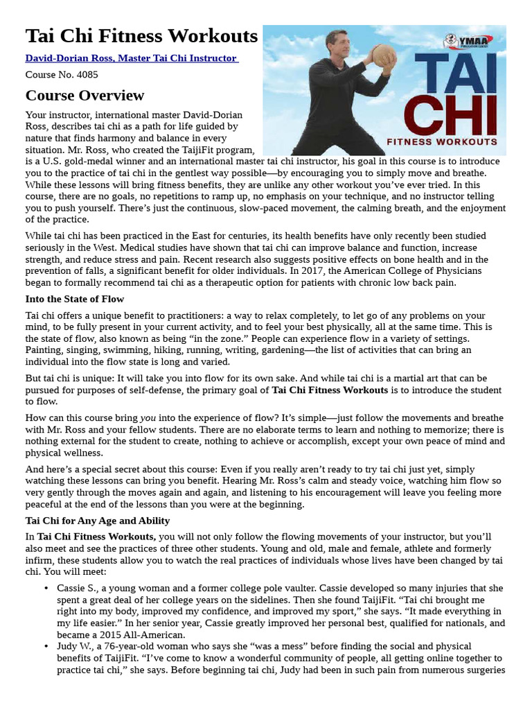 TTC Tai Chi Fitness Workouts David-Dorian Ross | PDF | Qi | Tai Chi
