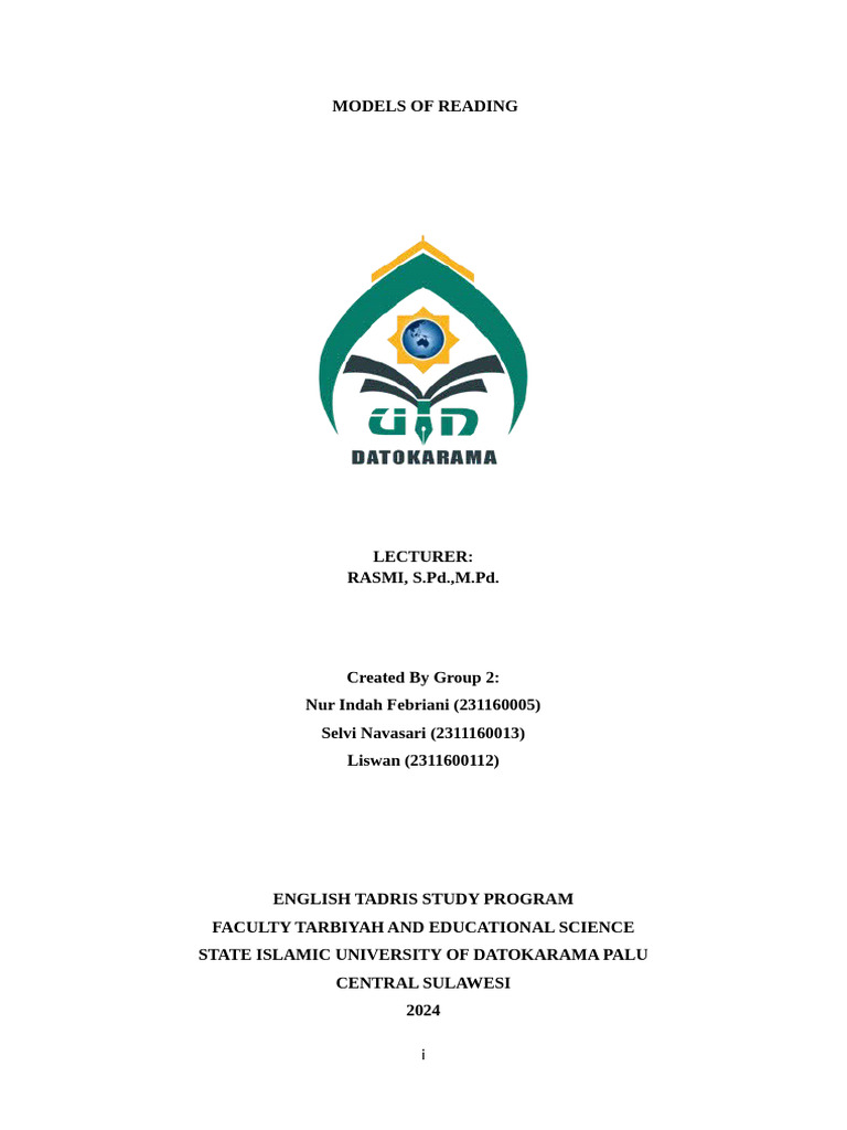 MODELS OF READING GROUP 2 | PDF | Reading Comprehension | Semantics