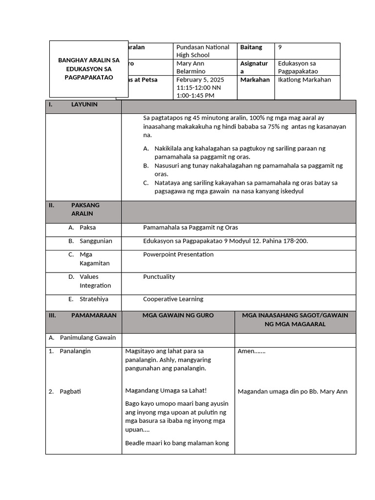 Lp-Mary Ann Oras | PDF