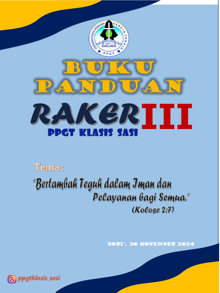 Buku Panduan Raker III PPGT KLASIS SASI TAHUN 2024 | PDF