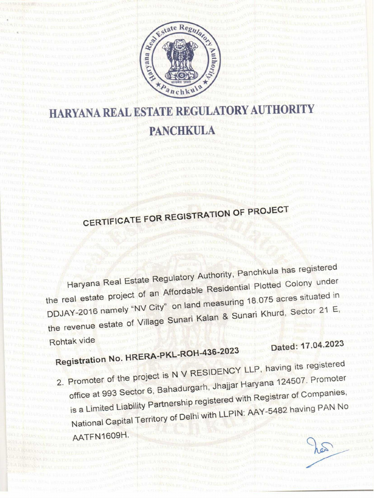 Rera Certificate | PDF