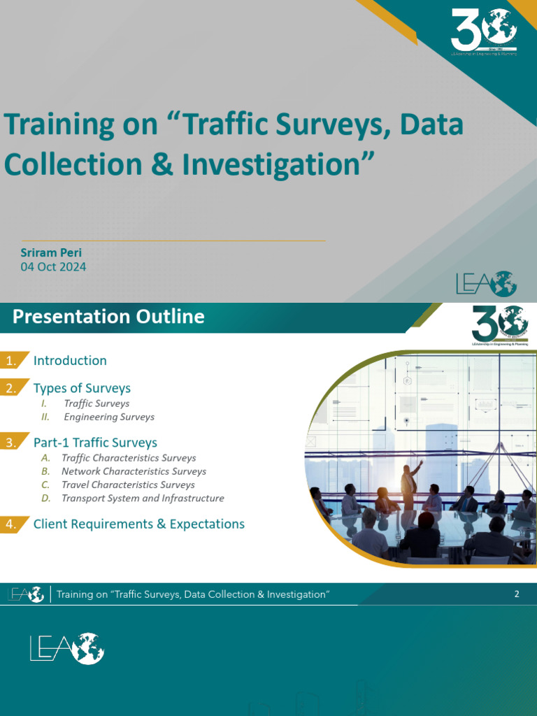 Traffic Surveys, Data Collection & Investigation - Training - 04102024 ...