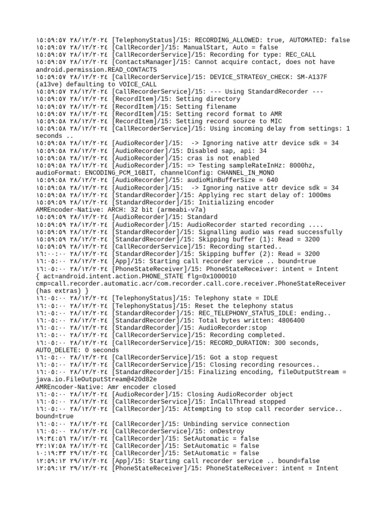 CallRecord Log | PDF | Telecommunications | Digital Technology