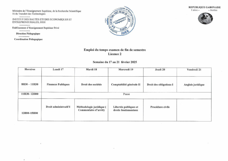 Programme L2 | PDF