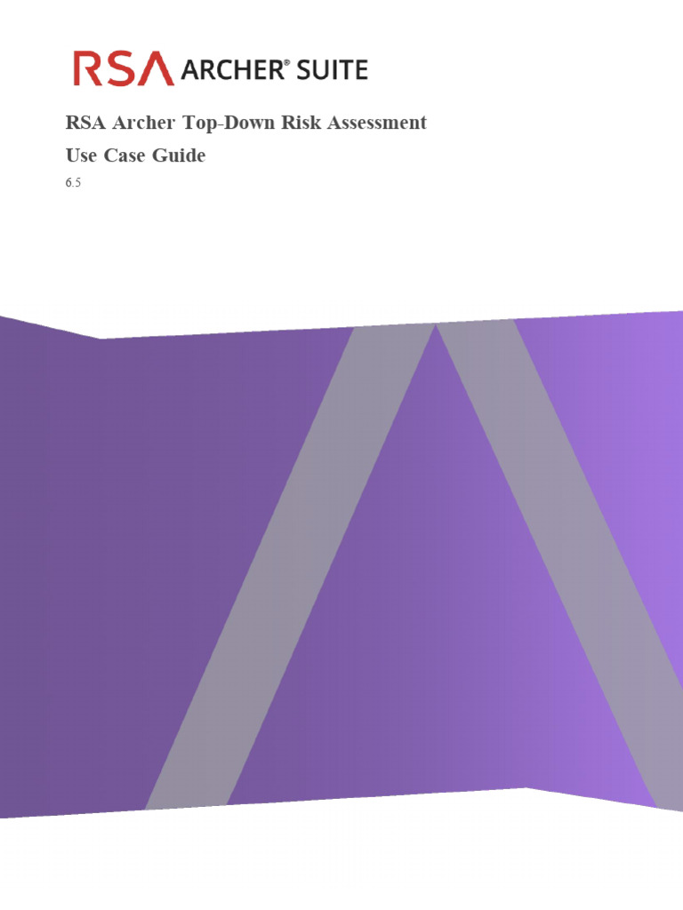 RSA Archer 6.5 Top-Down Risk Assessment Guide | PDF | Risk | Risk ...