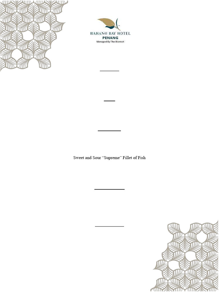 Menu Graduation Buffet Lunch | PDF