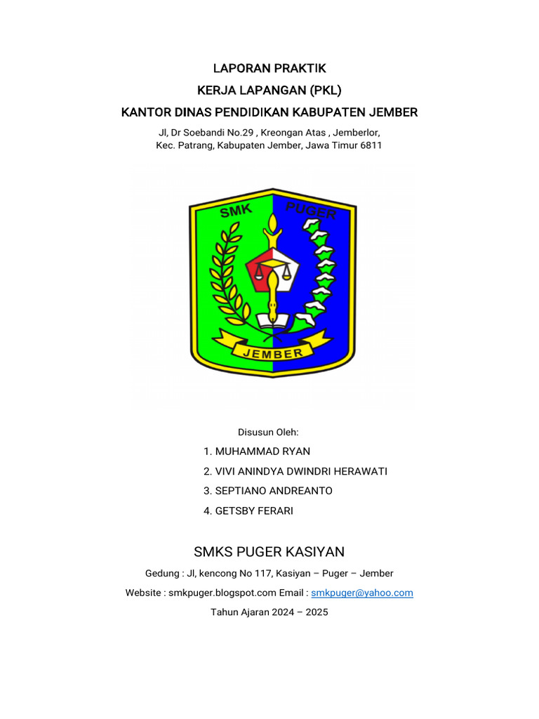 Laporan PKL Dinas Pendidikan Jember | PDF