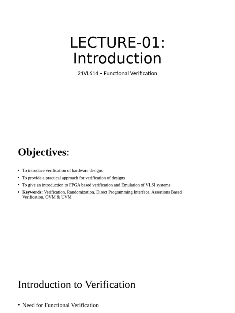 Functional Verification in VLSI Design | PDF | Hardware Description ...