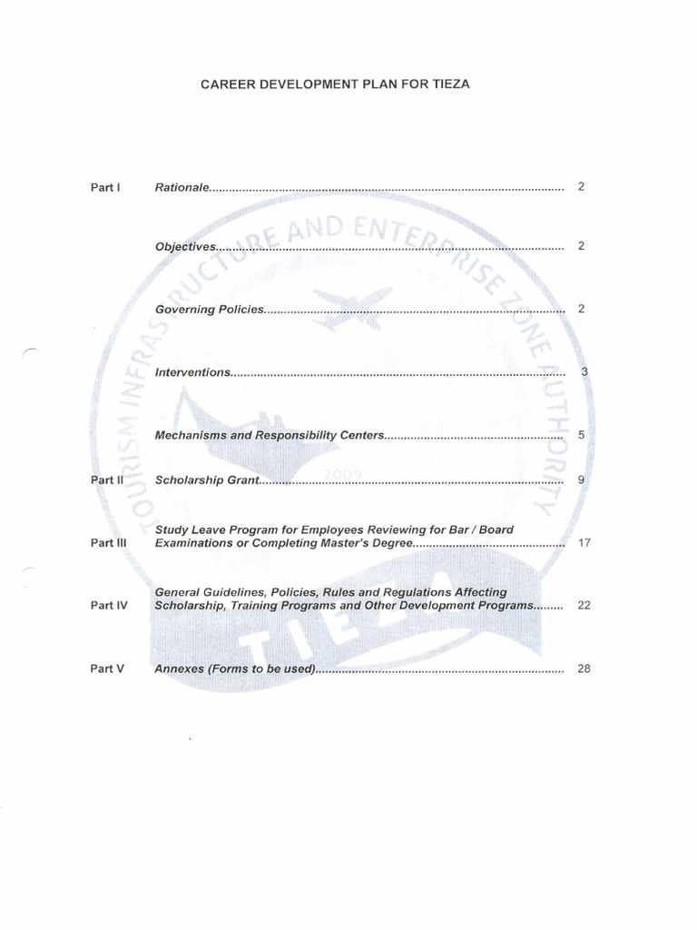 TIEZA-Career-Development-Plan | PDF