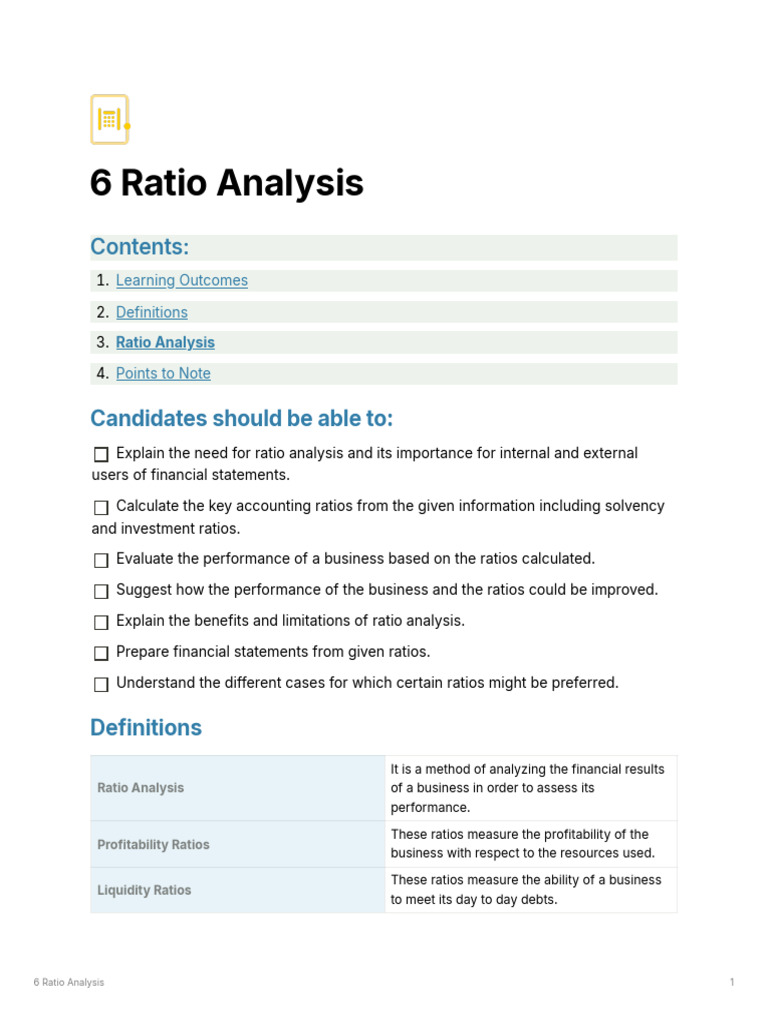 6 Ratio Analysis | PDF | Dividend | Gross Margin