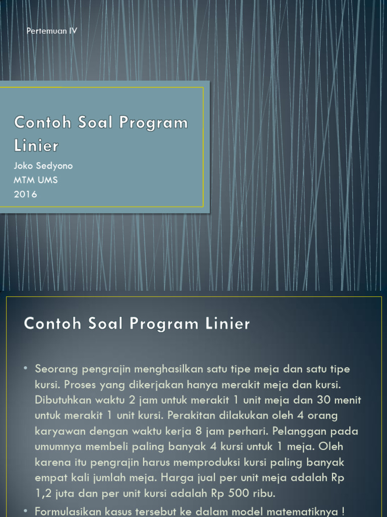4 Contoh Soal Program Linier | PDF