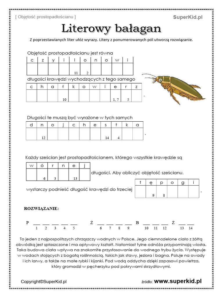 Objetosc Prostopadloscianu 4kol | PDF