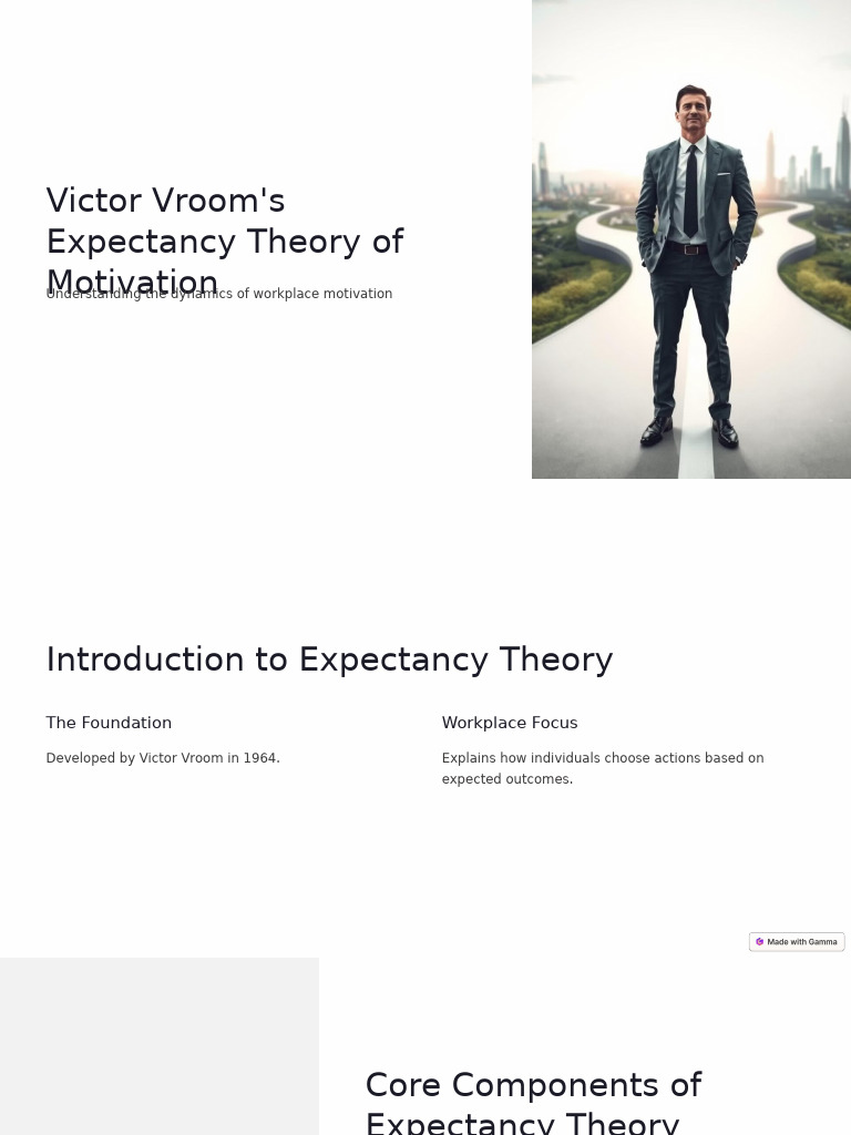 Victor Vrooms Expectancy Theory of Motivation | PDF