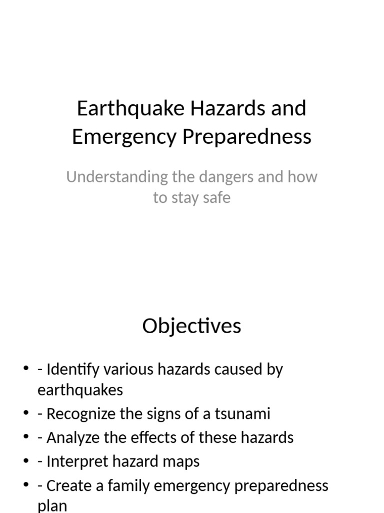 DRRR-MODULE-4.Earthquake Hazards and Preparedness-1 | PDF | Earthquakes | Tsunami