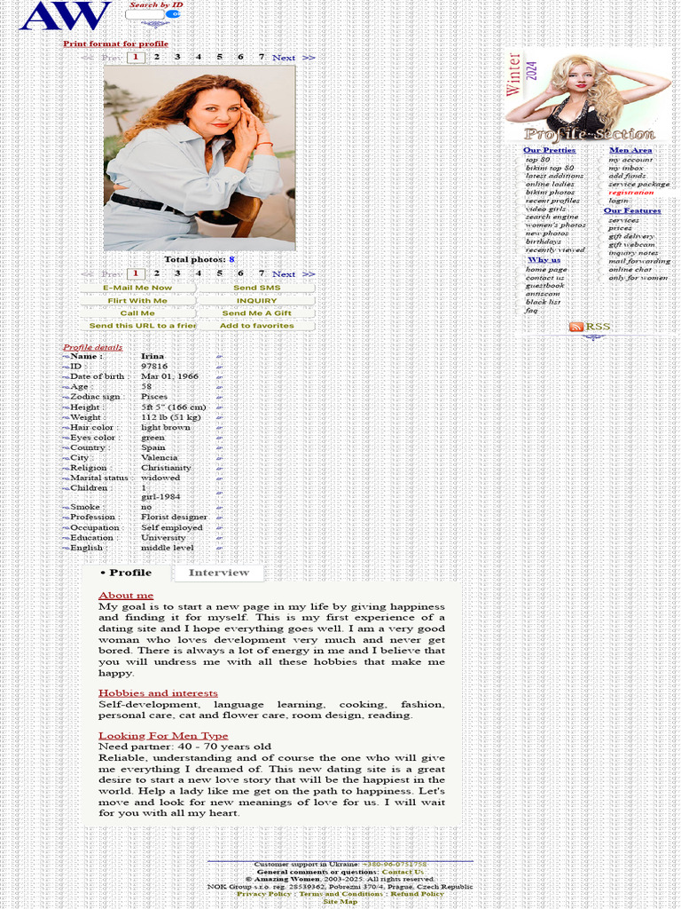 Amazing Single Women From Spain, Valencia - Irina 58 Yo, Hair Color Light Brown | PDF