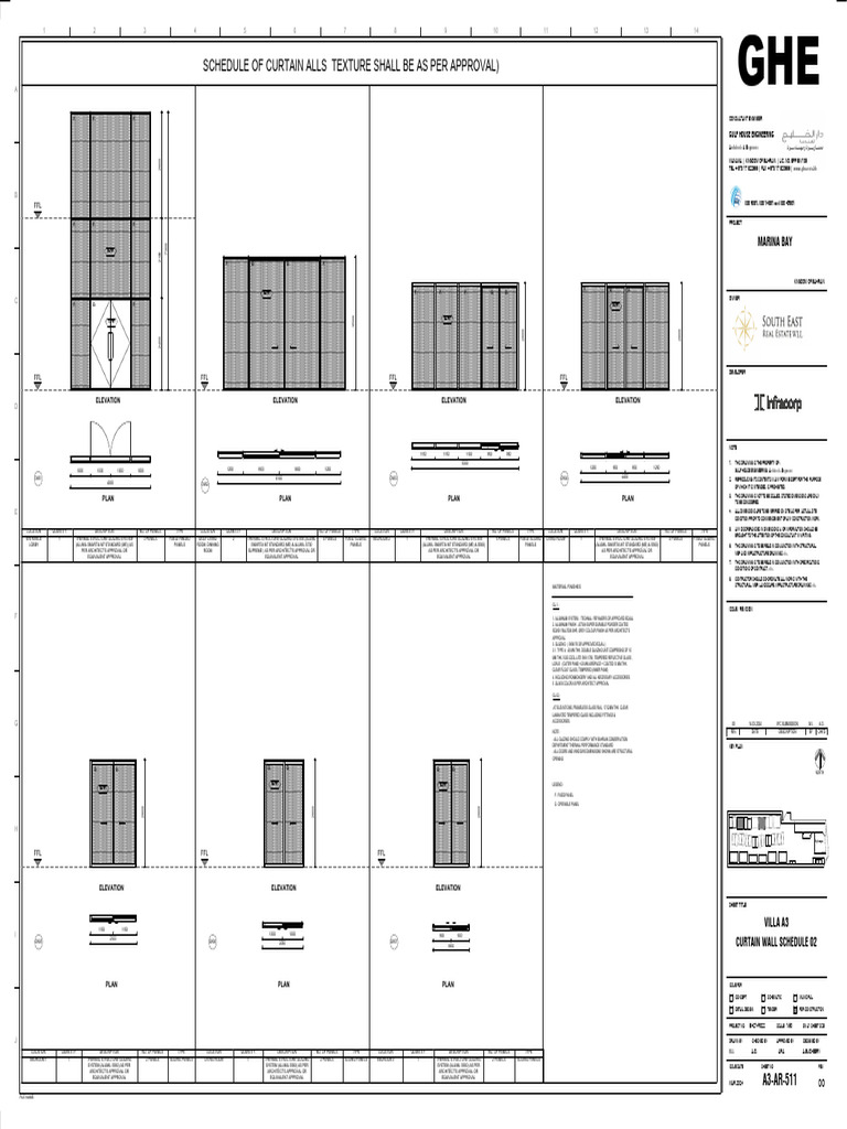 A3-Ar-511-Curtain Wall Schedule 02 | PDF | Homogeneous Chemical ...