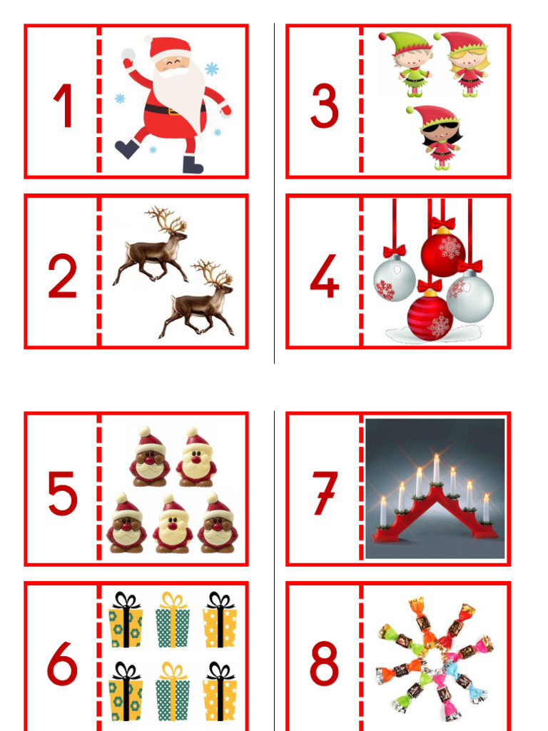 Jeu TABLEAU COMPTER Noël 1à10 | PDF