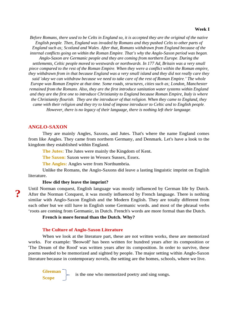 Mid-Term-1-_1__1 | PDF | Beowulf | Anglo Saxons