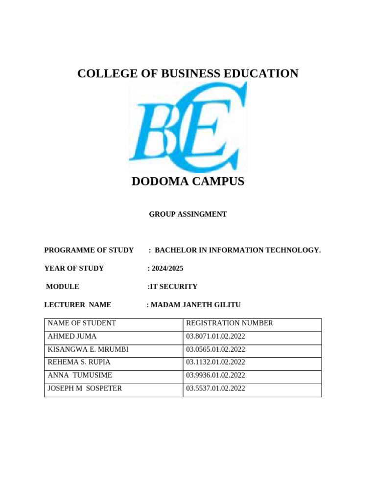 IT SECURITY-group Assignment | PDF | Public Key Cryptography | Encryption