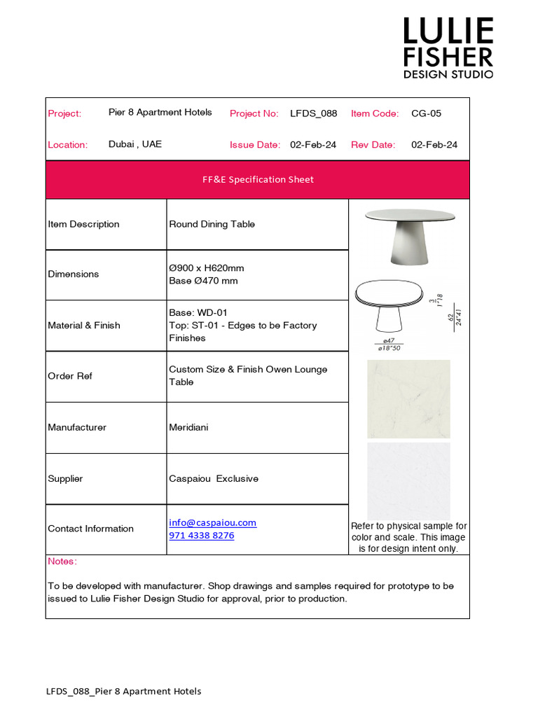 Lfds - 088 - Id SPC 90003 Ff&e Specification 31 | PDF