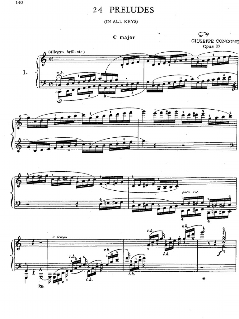 Giuseppe Concone - 24 Préludes, Op. 37 | PDF
