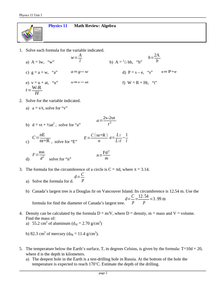 Worksheet - 2 - Algebra and Trig | PDF