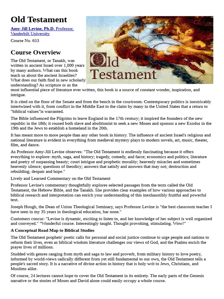 TTC Old Testament, The | PDF | Bible | Book Of Genesis