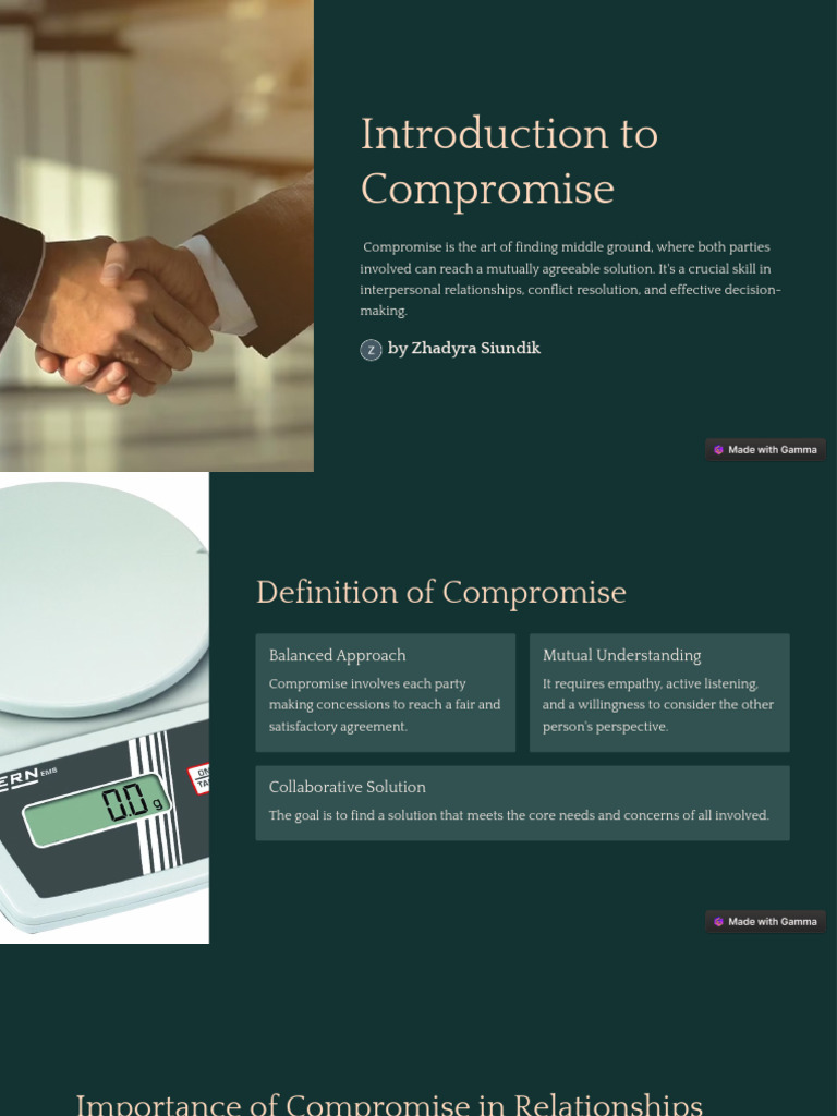 Introduction To Compromise | PDF | Conflict Resolution | Empathy