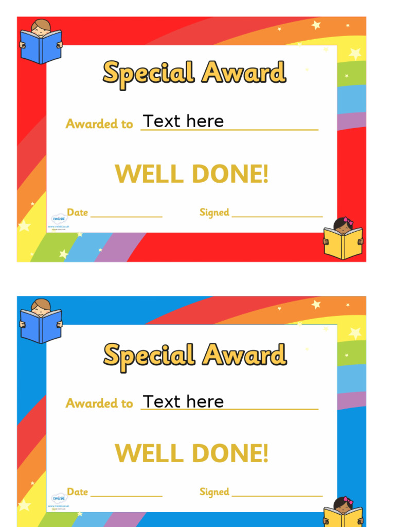 T C 222A Special Award Certificate | PDF