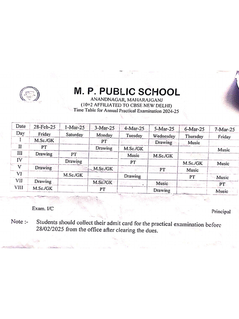 Annual Practical Exam | PDF