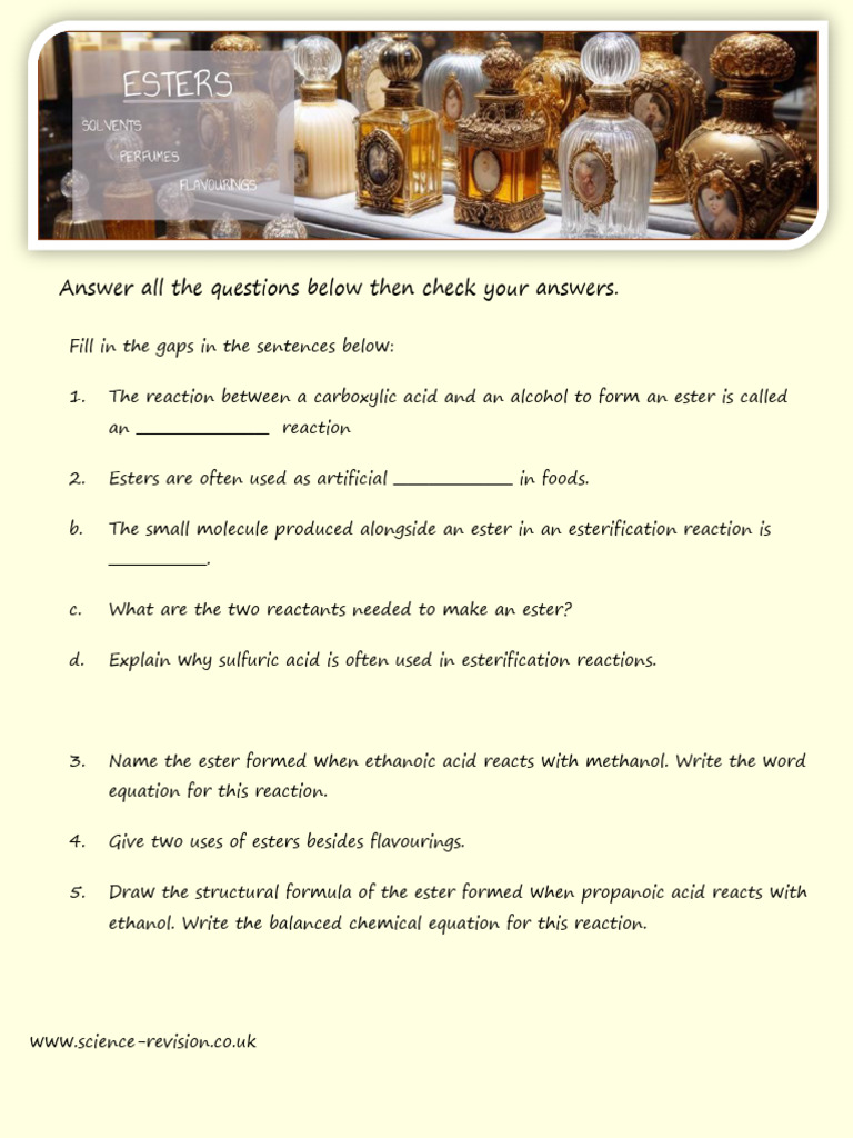 Esters additional | PDF | Ester | Ethanol