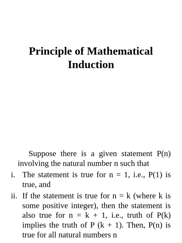 Lecture 18- Mathematical Induction | PDF