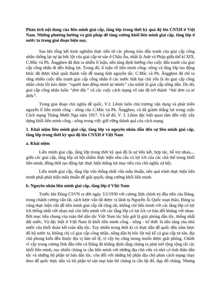 CNXH tiểu luận | PDF