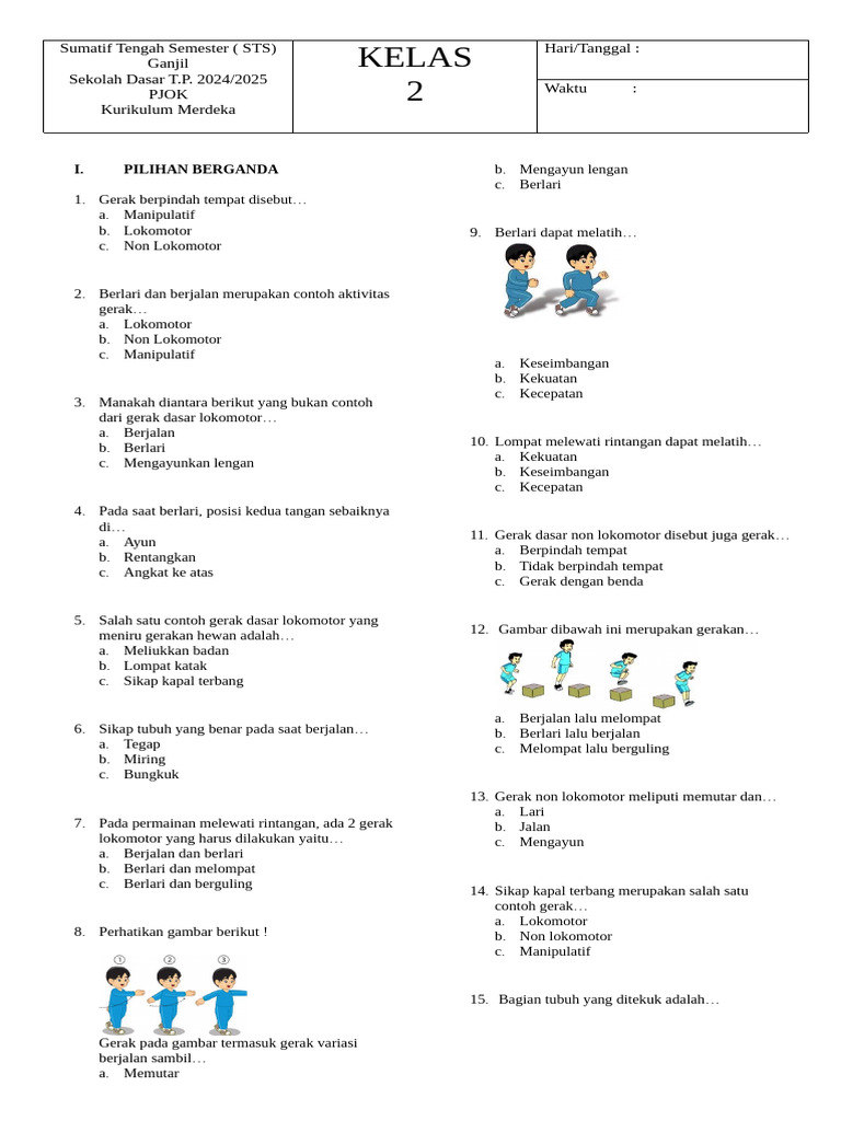 Soal Pjok Kelas 2-1 | PDF