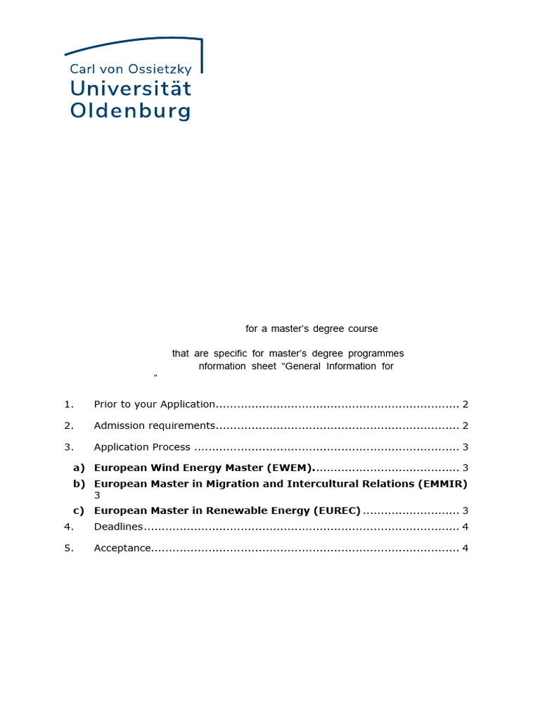 Master's Application Guide for International Degrees | PDF | Academic Degree | Master's Degree