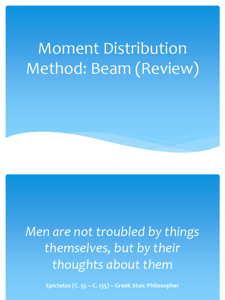 Analysis Moment Distribution Method 2 Pdf Beam Structure Stiffness