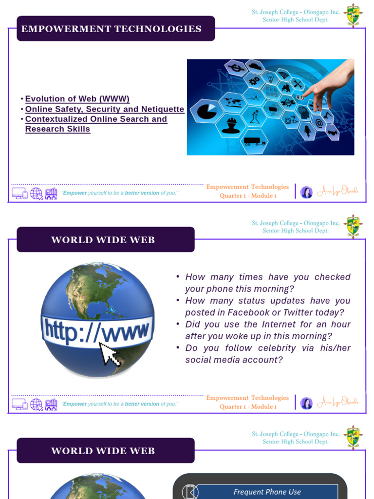 Lesson 3 Evolution of Web Netiquette | PDF | World Wide Web | Internet & Web