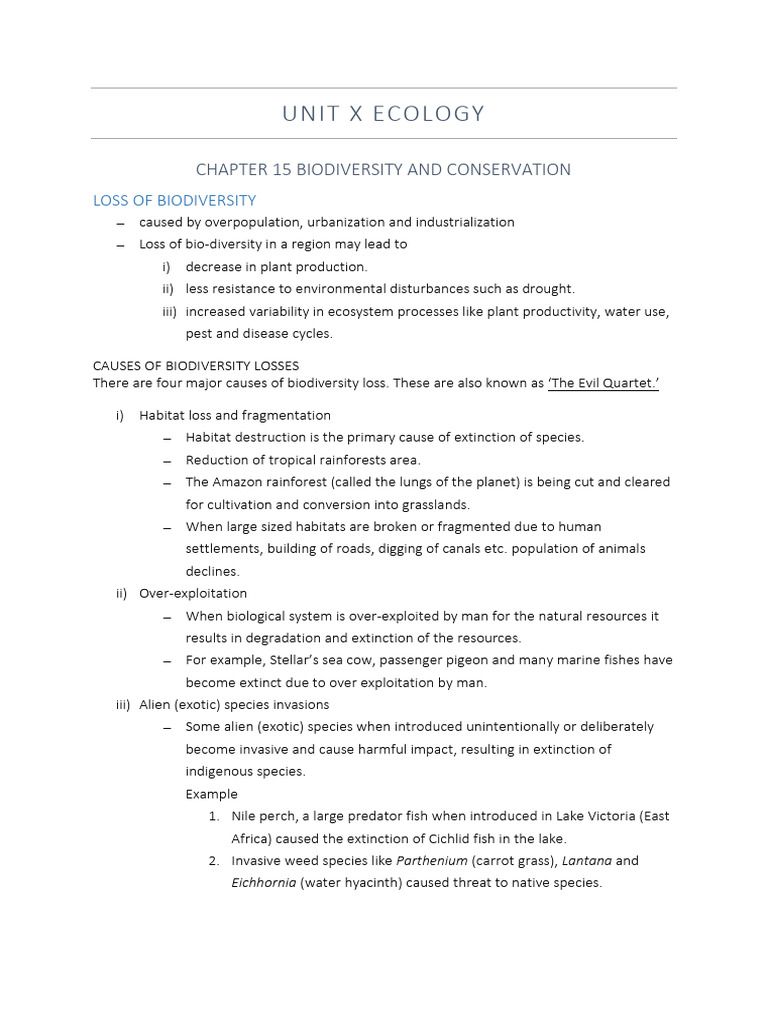 Biodiversity and Conservation - 2 | PDF | Conservation Biology ...