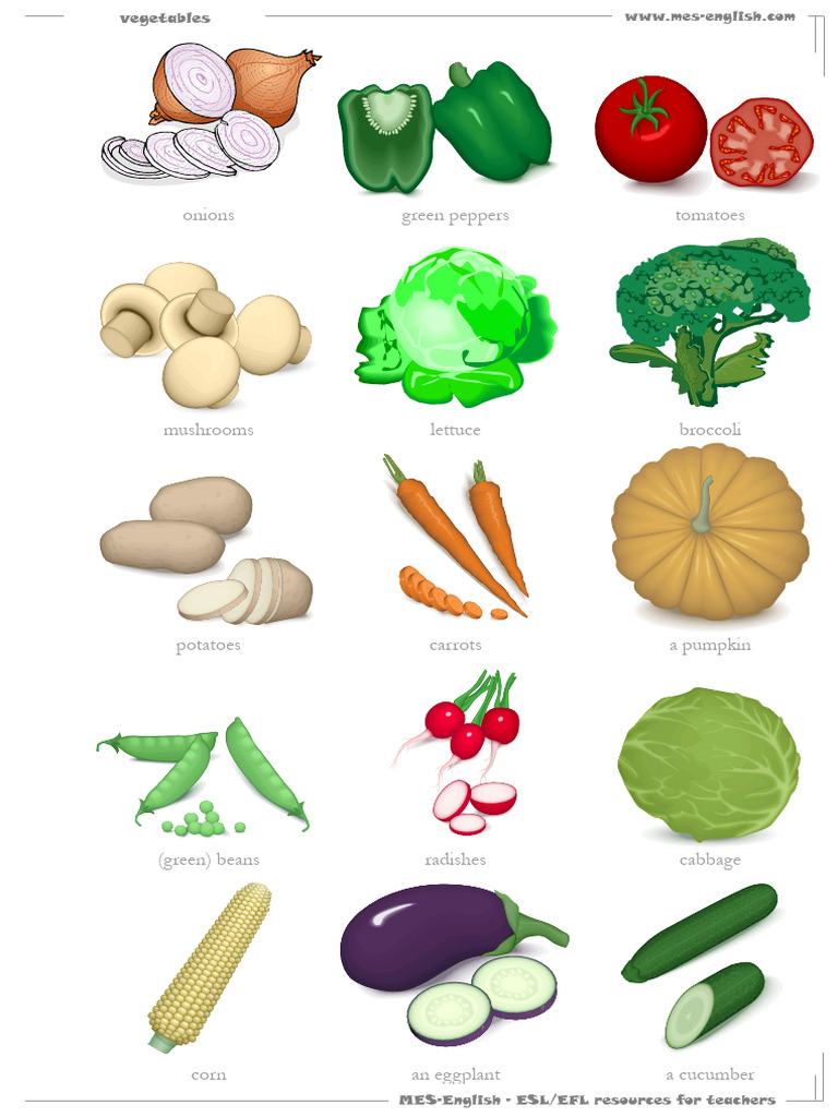 Vegetables Bingo+cards+flash - 32p | PDF